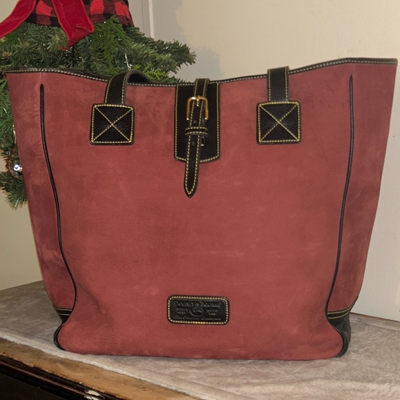 Dooney & Bourke | Bags | Dooney Bourke Large Wine Suede Tote Bag Usa ...